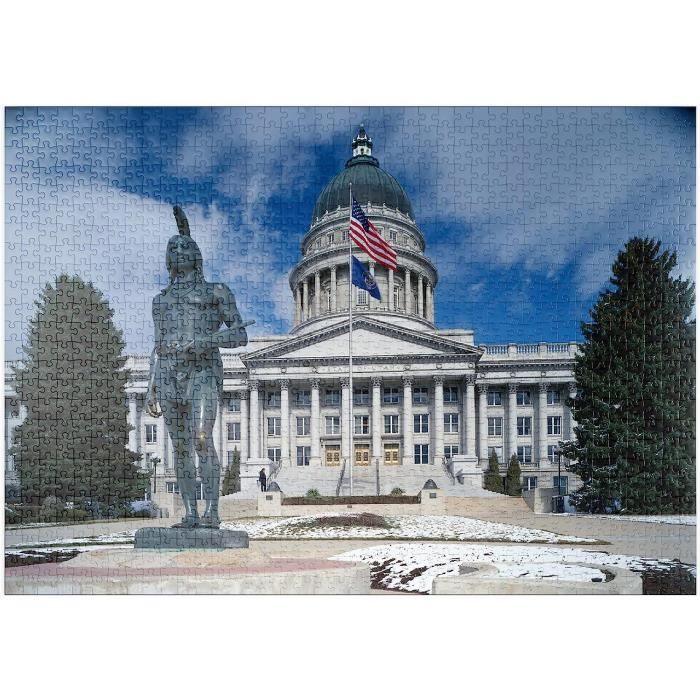 Dôme du Capitole L'État Statue du Chef Massasoit Salt Lake City Utah ...