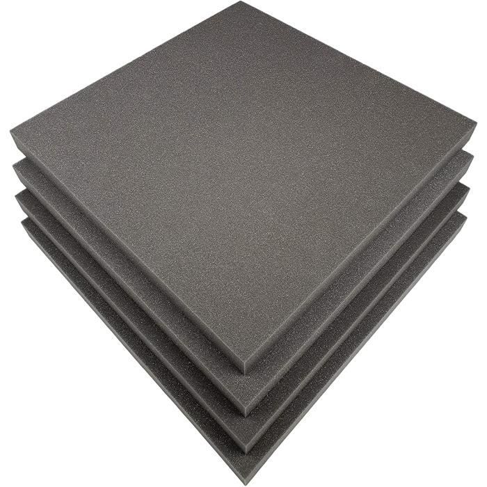 Mousse acoustique carrée lisse 50 x 50 x 4 cm, GMP Tech Beauty of Sound ...