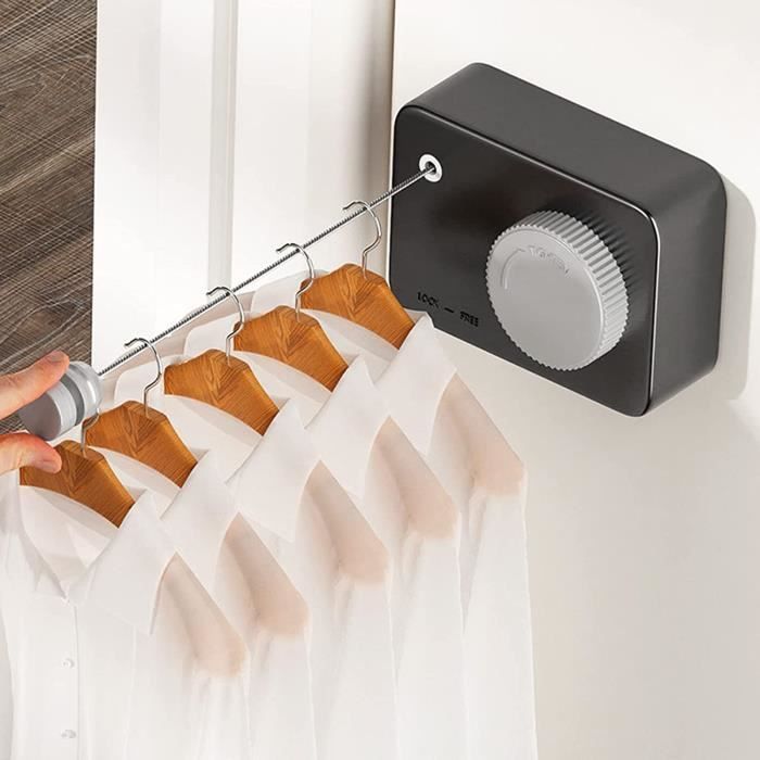 Corde à Linge Rétractable, Étendoir à Linge Extensible 4,2 Mètres ...