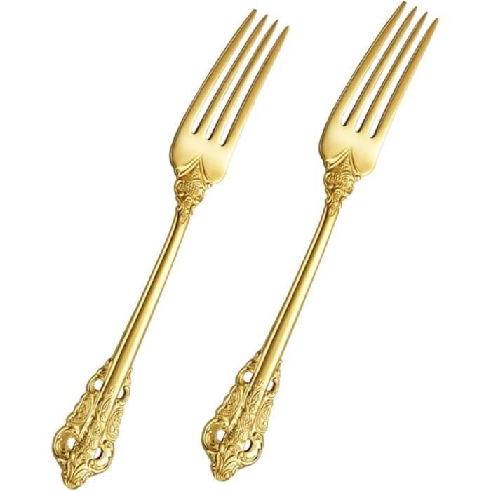 2 Pièces Manche Creux Fourchette Comestible Ustensiles De Cuisine ...