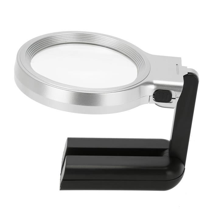Tbest Loupe LED Loupe de lumière de lampe portable 10 LED portable 3x ...