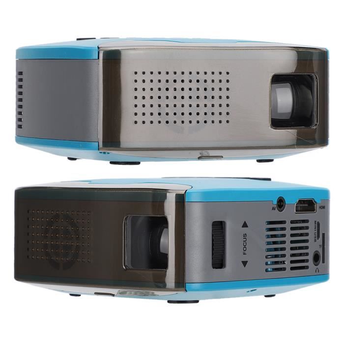 Tbest projecteur LED Micro projecteur MY20 bleu 18W avec prise en ...