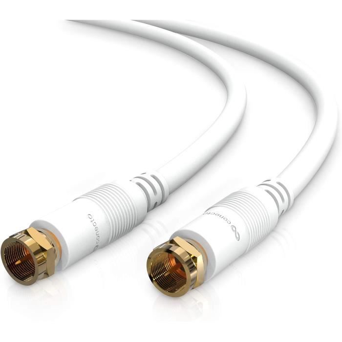 Câble D'Antenne Sat Câble Coaxial Câble Satellite Tv 5,00M Double ...