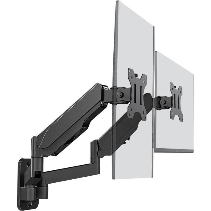 Support Mural 2 Moniteur pour PC et TV - Écrans de 17 à 32" - Bras ...