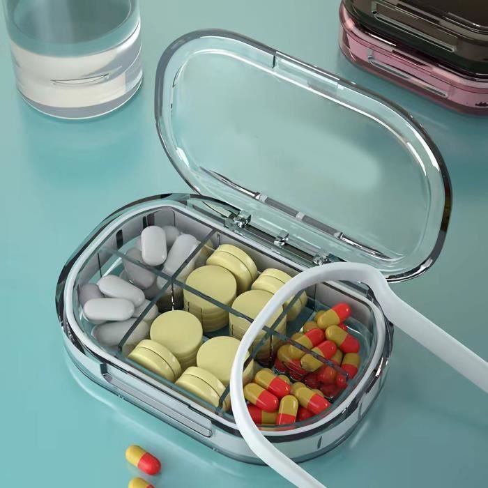 LIU-7542150146182-Cas de pilule de compartiments Portable Mini Pill ...