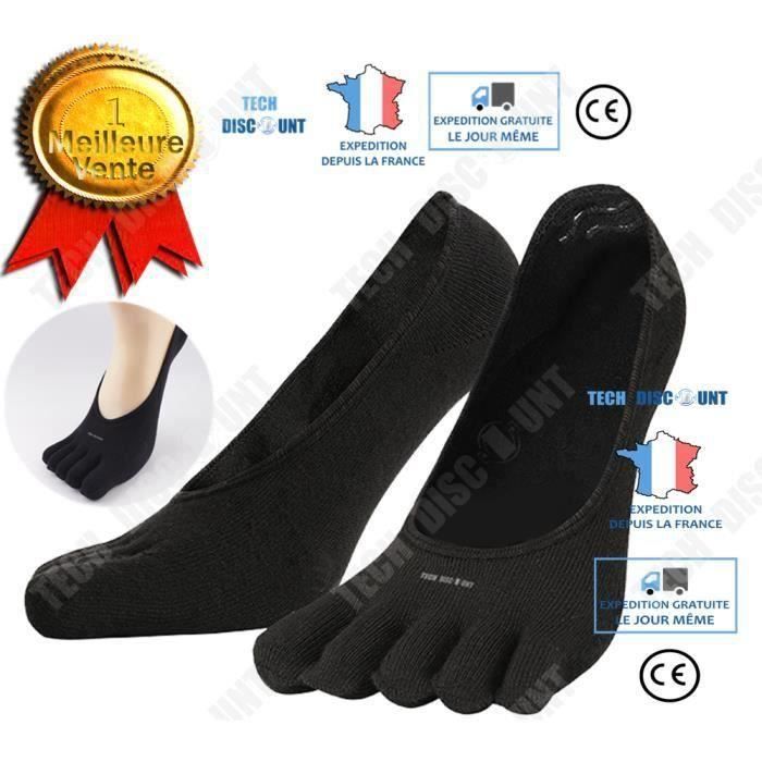 TD chaussette femme invisible noir ballerine courte basse coton sport ...