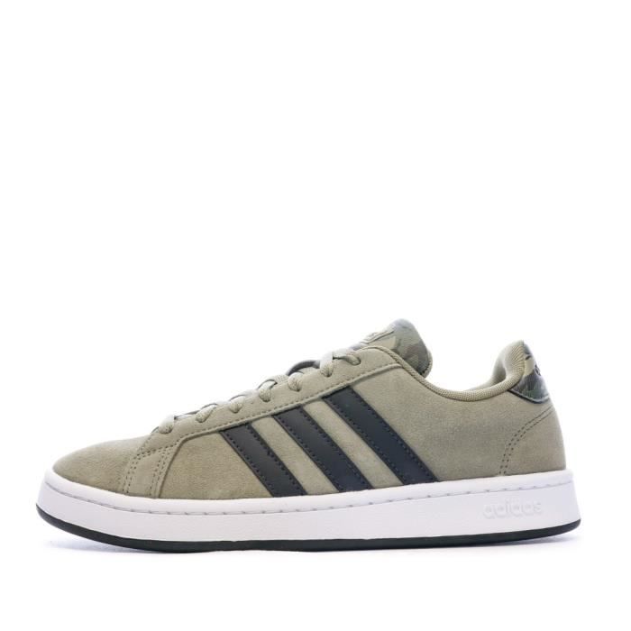 Baskets Kaki Homme Adidas Grand Court Kaki - Cdiscount Chaussures