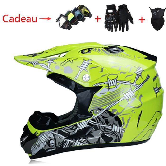 Casque moto Casque hors route Poids léger Casque intégral Casque de ...