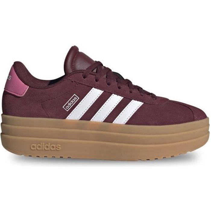 Chaussures pour Fille - ADIDAS - VL Court Bold J - Rouge - Lacets ...