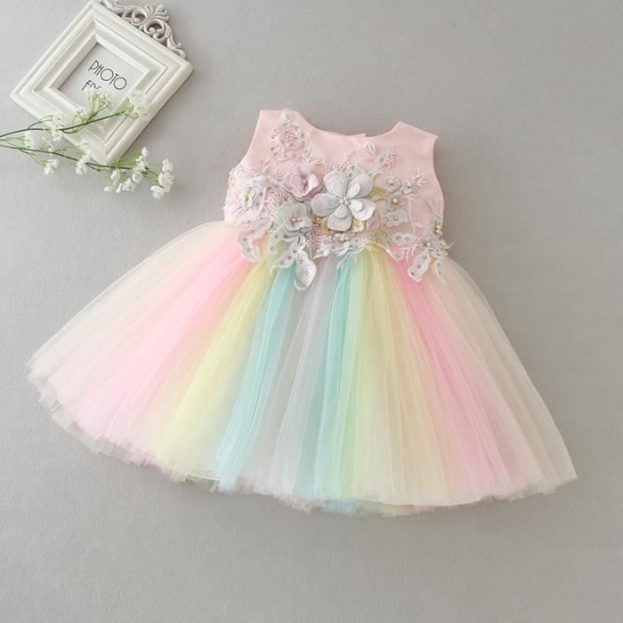 Robe Bebe Fille Ceremonie Princesse Mariage Robe Bapteme Fille Bebe ...