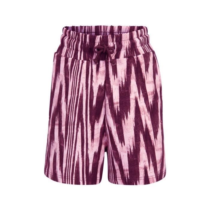 Short taille haute femme Fila Collioure AOP - purple abstract etno aop ...