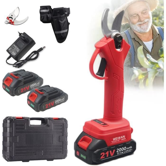 WEIWAN Sécateur électrique sans Fil Professionnel Léger Ergonomique 1kg ...