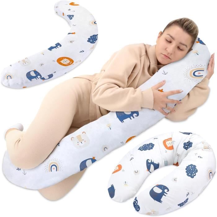 Totsy Baby Oreiller d'allaitement XXL Oreiller dormeur latéral - Coton ...