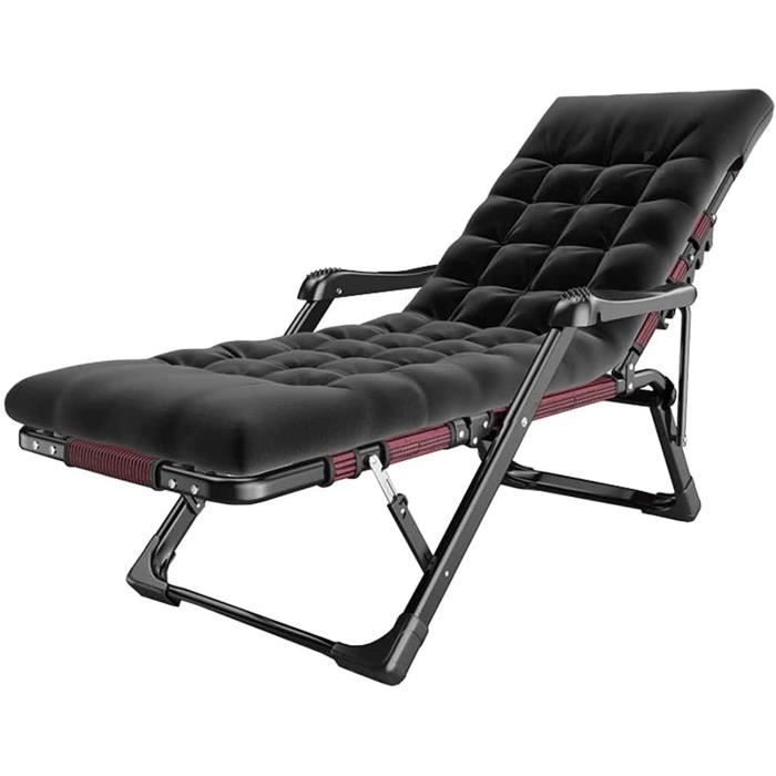 MIAOKU Pliante Transat de Jardin, Fauteuil Relax, Réglable Cha Longue ...