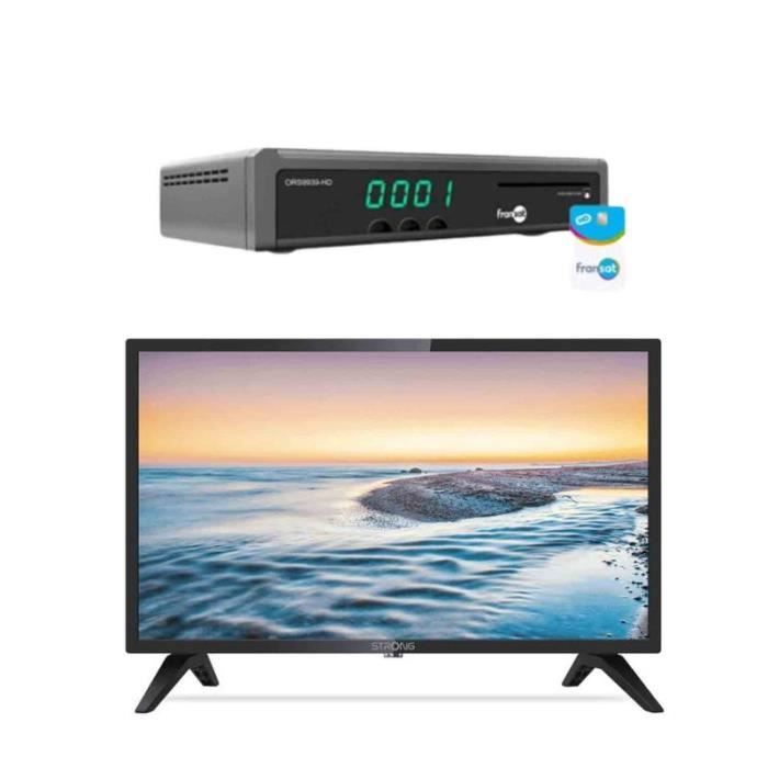 PACK STRONG TV LED 24" 60cm SMART TV + OPTEX Récepteur TV Satellite HD ...