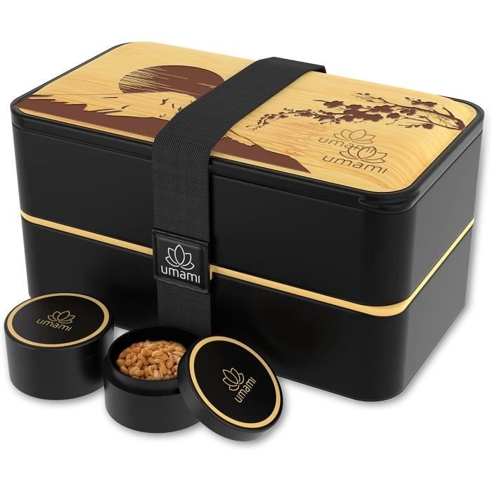 Bento Lunch Box, 2 Pots À Sauce & Couverts En Bois Inclus, Lunchbox ...