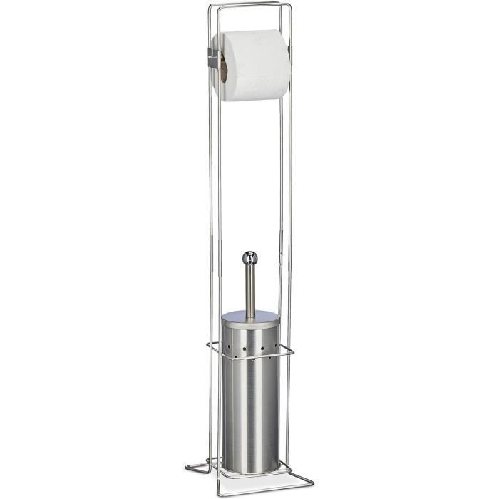 Serviteur Wc, Hxlxp: 78,5X17X17 Cm, Porte-Papier Toilette, Brosse Wc ...