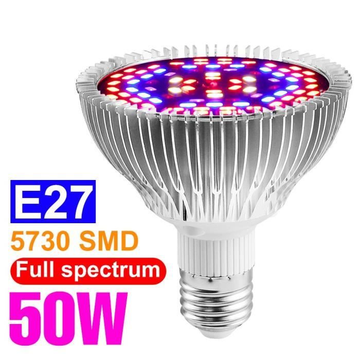 LAMPE DE CULTURE,Full spectrum 50W-Two Years Warranty--ampoule LED E27 ...
