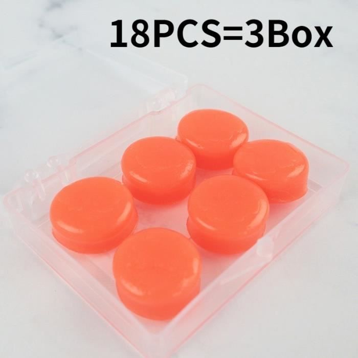 BOUCHONS D'OREILLES,18pcs orange 3 box--Bouchons'oreille en Silicone ...