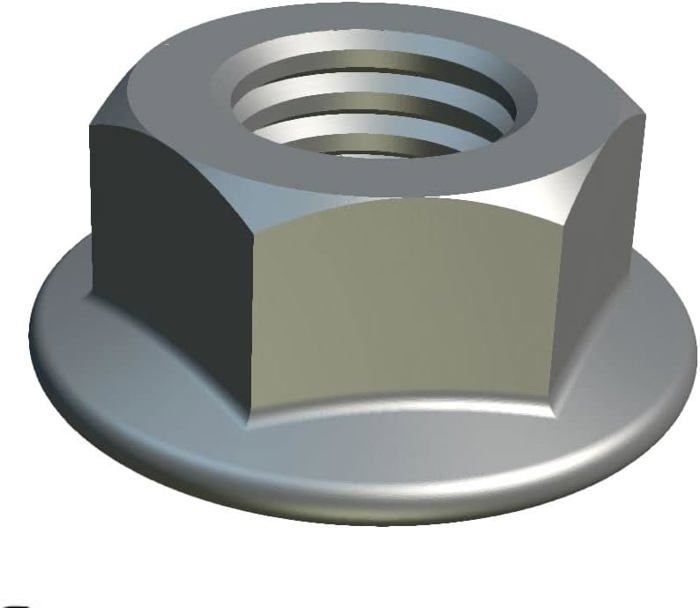 M8 Écrous À Collerette Dentelée, 17.9Mm X 13Mm A2 Contre-Écrou En Acier ...