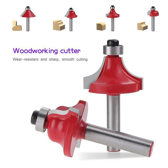 15PCS Fraises pour Défonceuse 8mm, Fraise à Bois en Carbure de Tungstène, Coffret Fraises ...