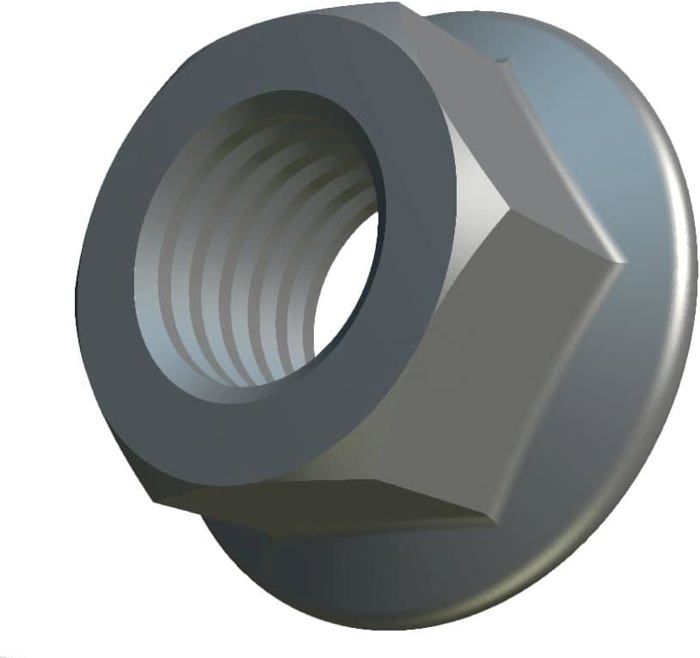 M8 Écrous À Collerette Dentelée, 17.9Mm X 13Mm A2 Contre-Écrou En Acier ...