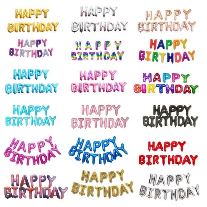 Ballons lettres en aluminium, espagne, joyeux anniversaire, Alphabet, décorations de fête d ...