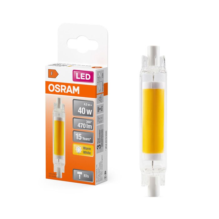 Ampoule LED - OSRAM - R7S 78mm - 4.5W 470lm - Blanc Très Chaud ...