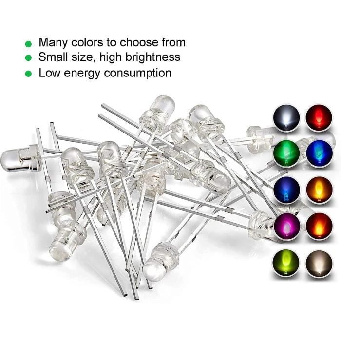 100 Pièces 3V Led Diode À Économie D'Énergie Diode Émettrice Composants ...