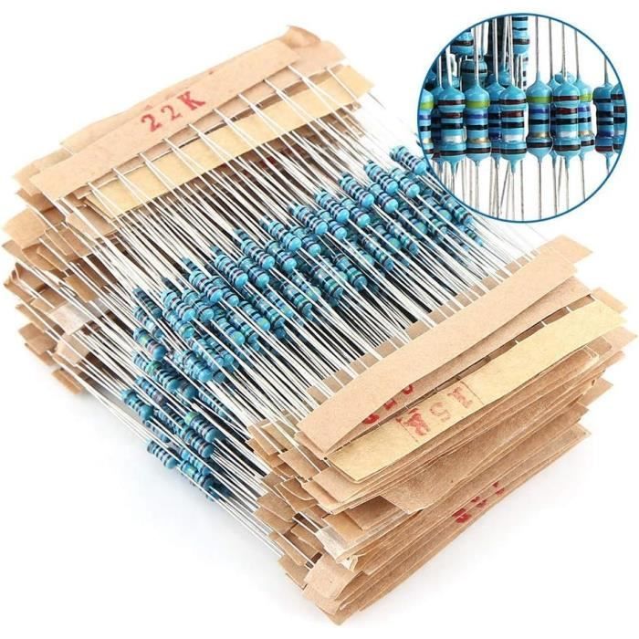 560 Pièces 56 Valeurs Résistances À Film Métallique 1 Ohm -10M Ohm 1-4W ...