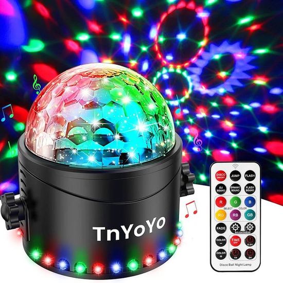 Boule Disco 30 LED Lumiere Disco Lampe de Scène de Commande Vocale 7 ...