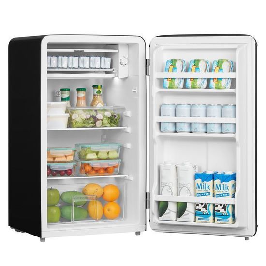 Refrigerateur 1 porte | Comfee RCD93DKRT1| Retro Refrigerateur|93L NOIR ...