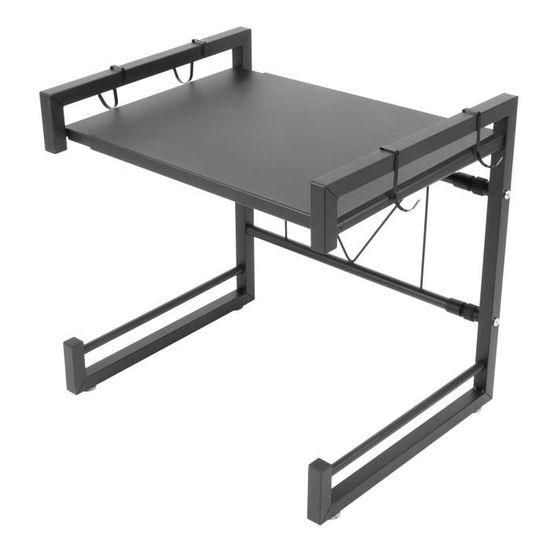 LEX Porte-micro-ondes rétractable, comptoir de cuisine - Qqmora - Noir ...