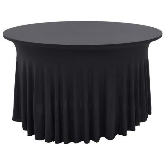 Nappes élastiques de table avec jupon 2 pcs 120x74cm Anthracite 133593 ...