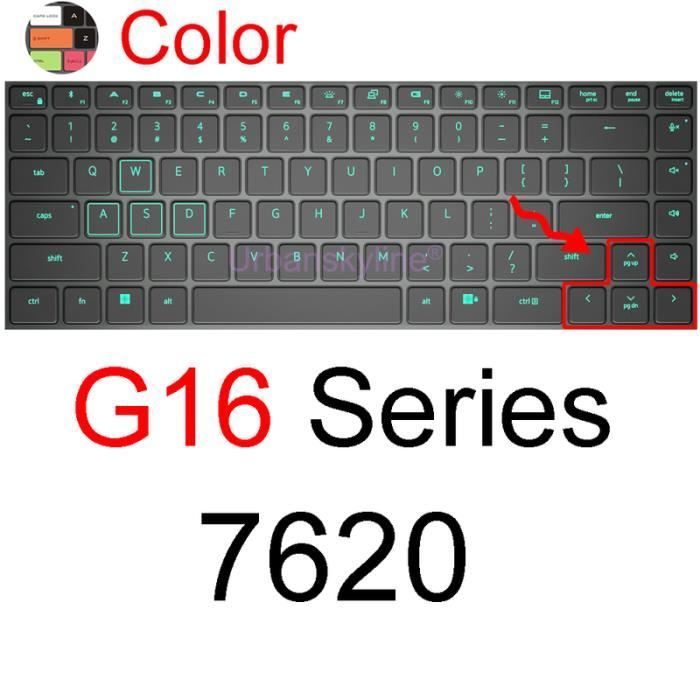 Couleur G16-G15 Couverture de Clavier pour Dell G16 Jeu G3 Pro G5 SE G715 16 17 7620 5510 5511 ...