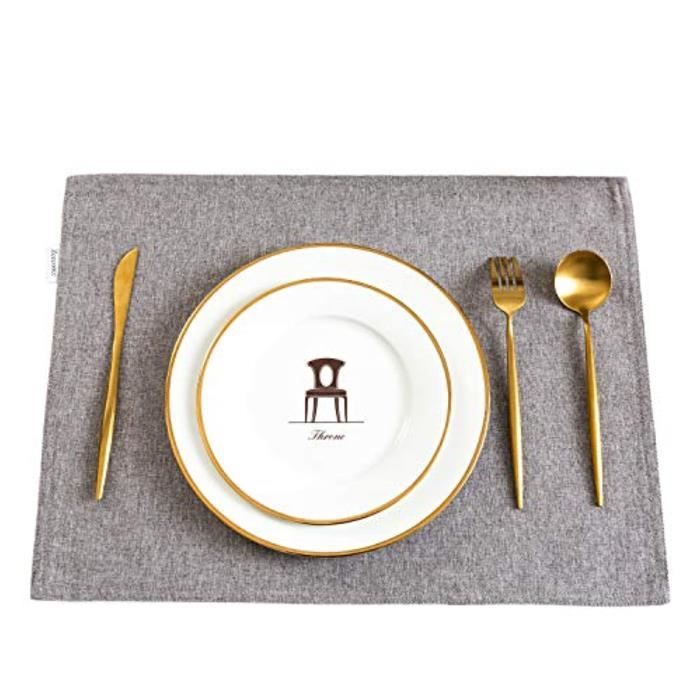 Pack Linge De Table NTNLQ Ensemble de 4 sets de table, napperons de ...