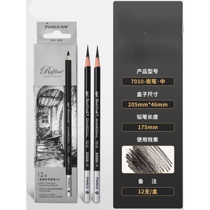 Crayon graphite,Crayons à croquis pour l'école primaire,boîte à bûches ...