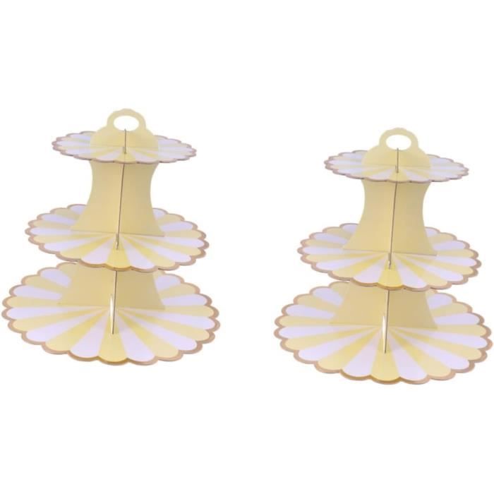 2 Pièces Présentoir En Verre Présentoir En Papier Support À Cupcake ...