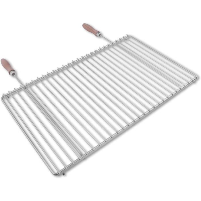 Grille de barbecue en inox européene réglable en largeur, de 60-70x37cm ...