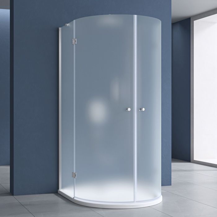 Cabine de douche en forme U 90x90 Sogood Ravenna3S pare douche opaque ...