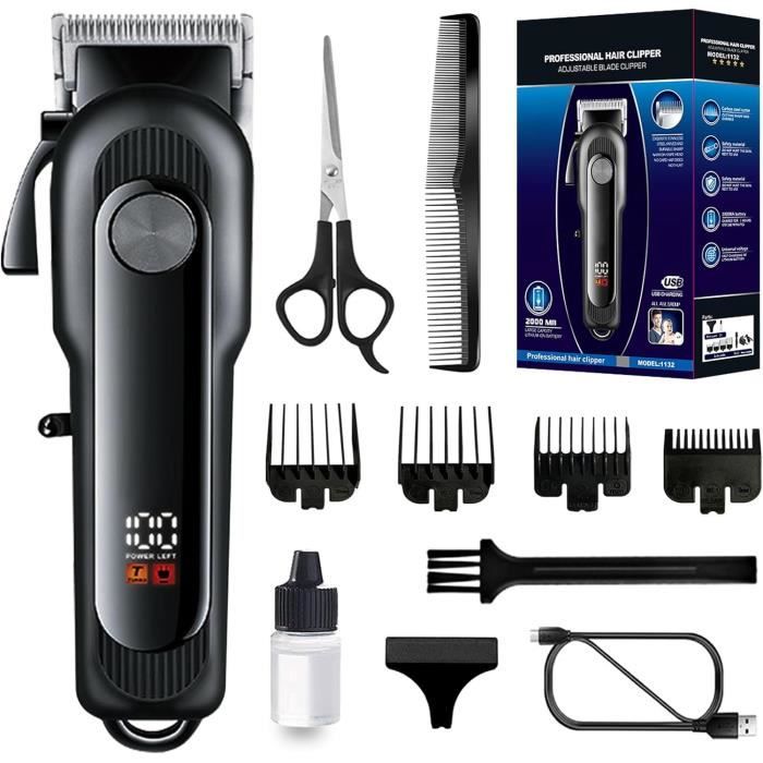 Tondeuse Cheveux Hommes, Electriques Tondeuse Barbe Homme, Sans Fil Tondeuse À Cheveux Rasoir ...