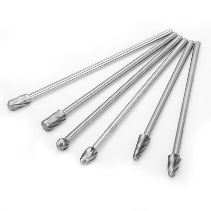 Fraise Rotative À Tige De 1/4 Fraise Rotative De 150 Mm De Long 6Pcs ...