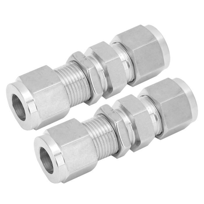 HURRISE Cloison de compression hydraulique Accessoire de connecteur de raccord à double virole ...