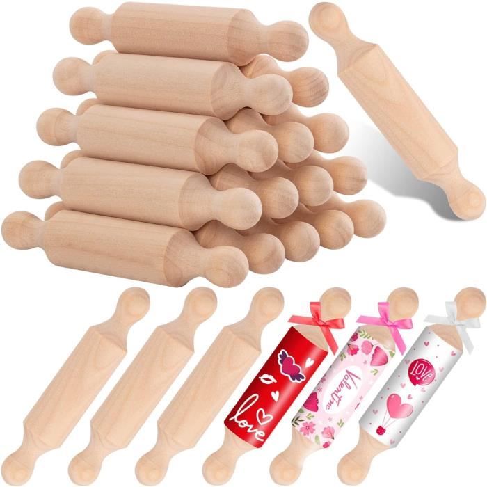 Lot de 20 mini rouleaux à pâtisserie pour travaux manuels, petit ...