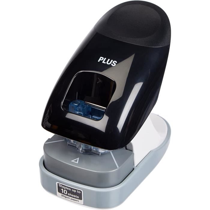 PLUS Agrafeuse sans agrafes de bureau 2en1- perforeuse -10 feuilles ...