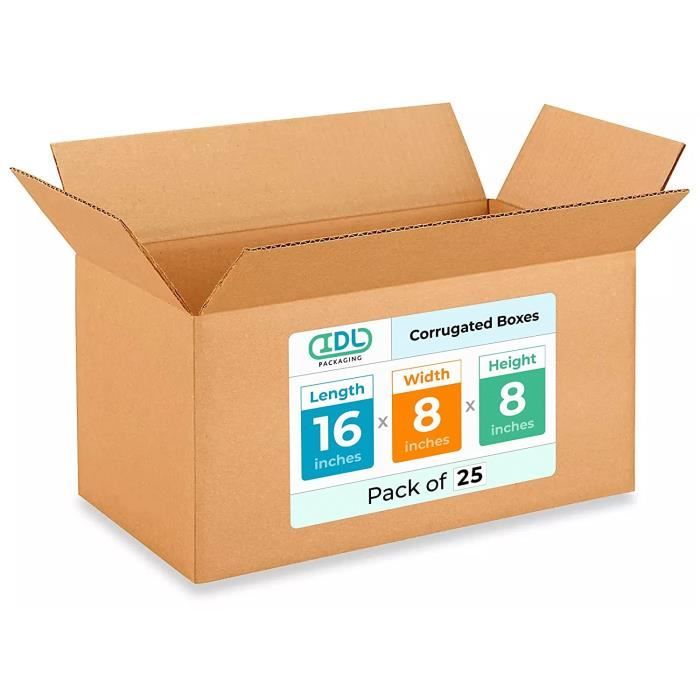 IDL Packaging Lot de 25 boîtes en carton pour déménagement, expédition ...