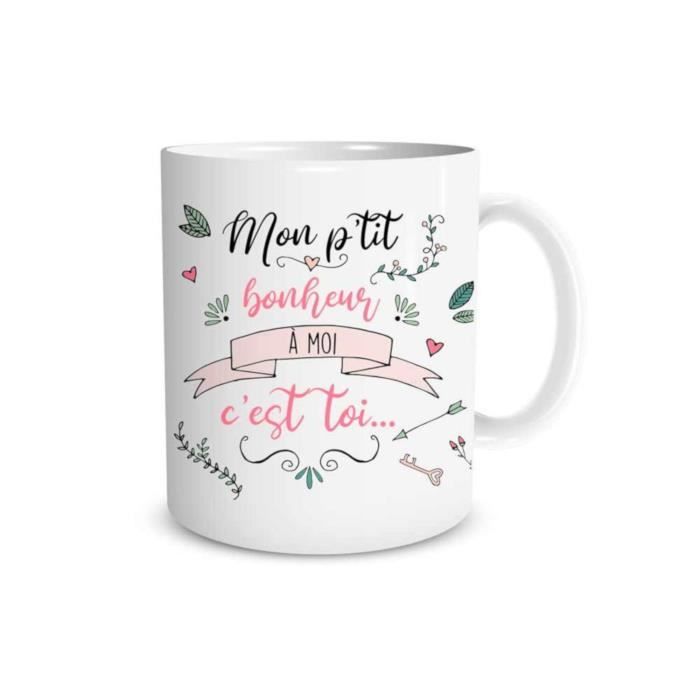 STC - Mug Blanc St Valentin – Mon Pti Bonheur - Cdiscount Maison
