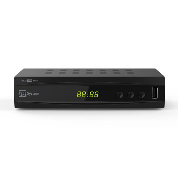 TELE System TS6822 PRO: Décodeur DVB-T2 HEVC avec double tuner DVB-T2 ...