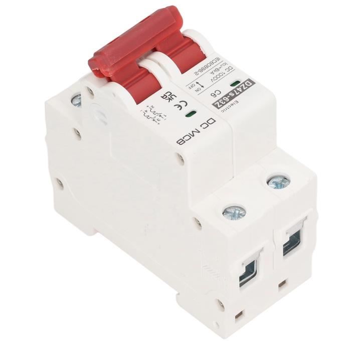 TMISHION Disjoncteur CC Disjoncteur Miniature DC 2P capacité de rupture 6000A Mini disjoncteur ...