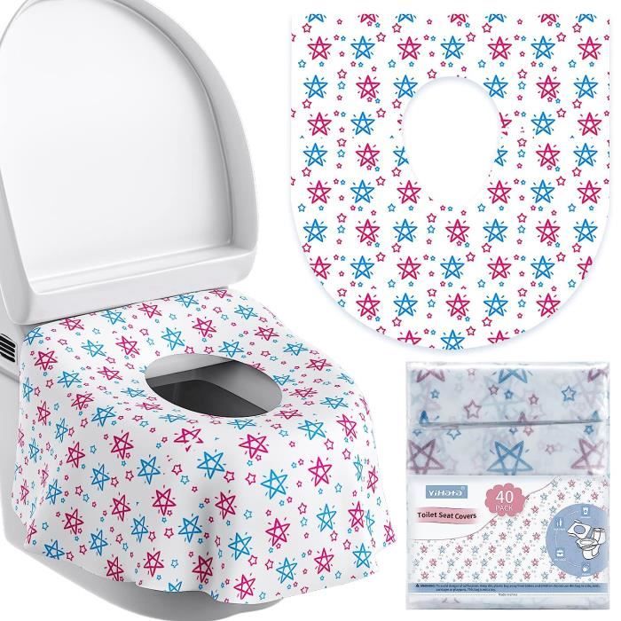 40 Pièces Protege Toilette Jetable Siège De Toilette Jetables Pour ...
